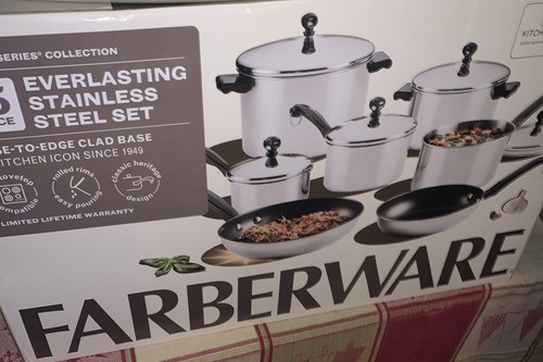 Farberware Classic Stainless Steel Cookware 15-Piece Set 631899500496| eBay