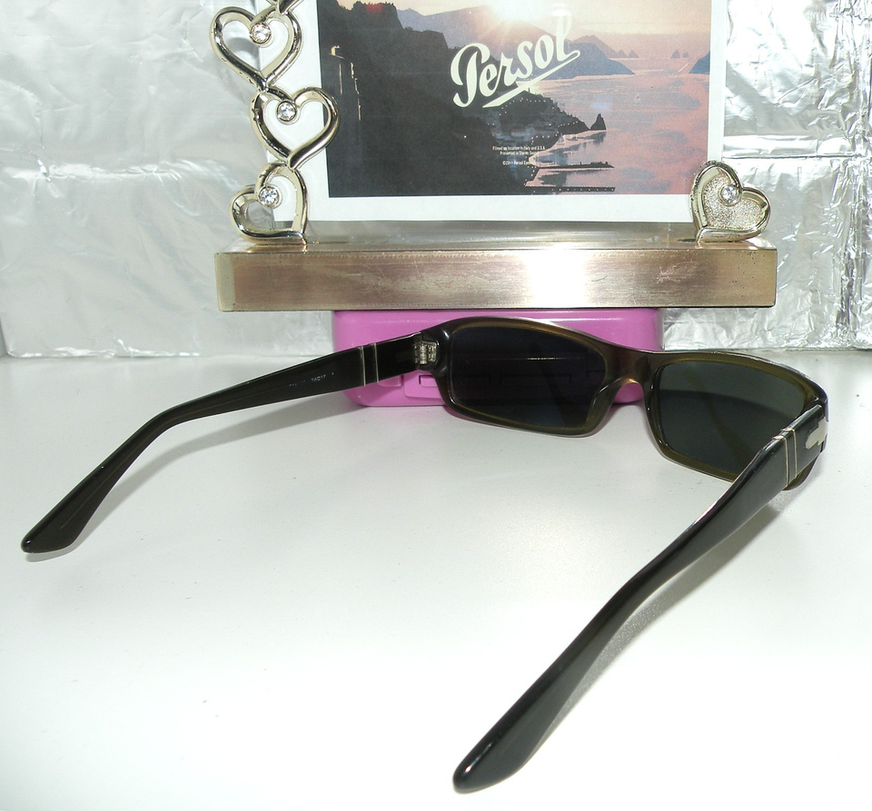 VTG PERSOL PO 3131-V-95 ITALIAN BLACK UNISEX POLARIZED SUNGLASSES BOX ...