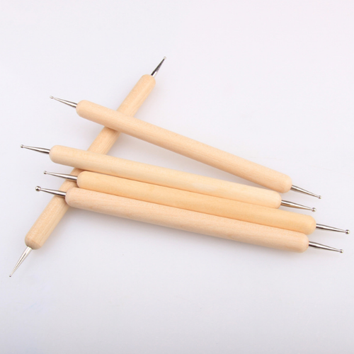 5pcs/set DIY Ceramic Wax Ball Stylus Clay Sculptures Emboss dot shape ...