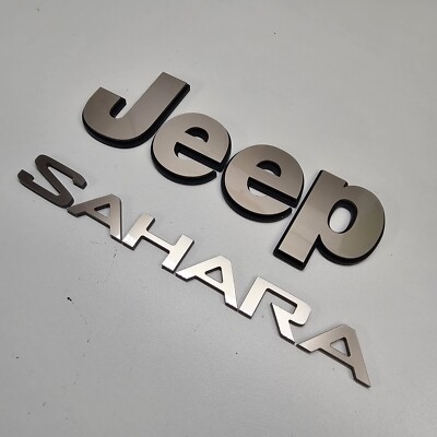 Officially Licensed Laser Cut Acrylic Jeep Wrangler SAHARA Emblems ...