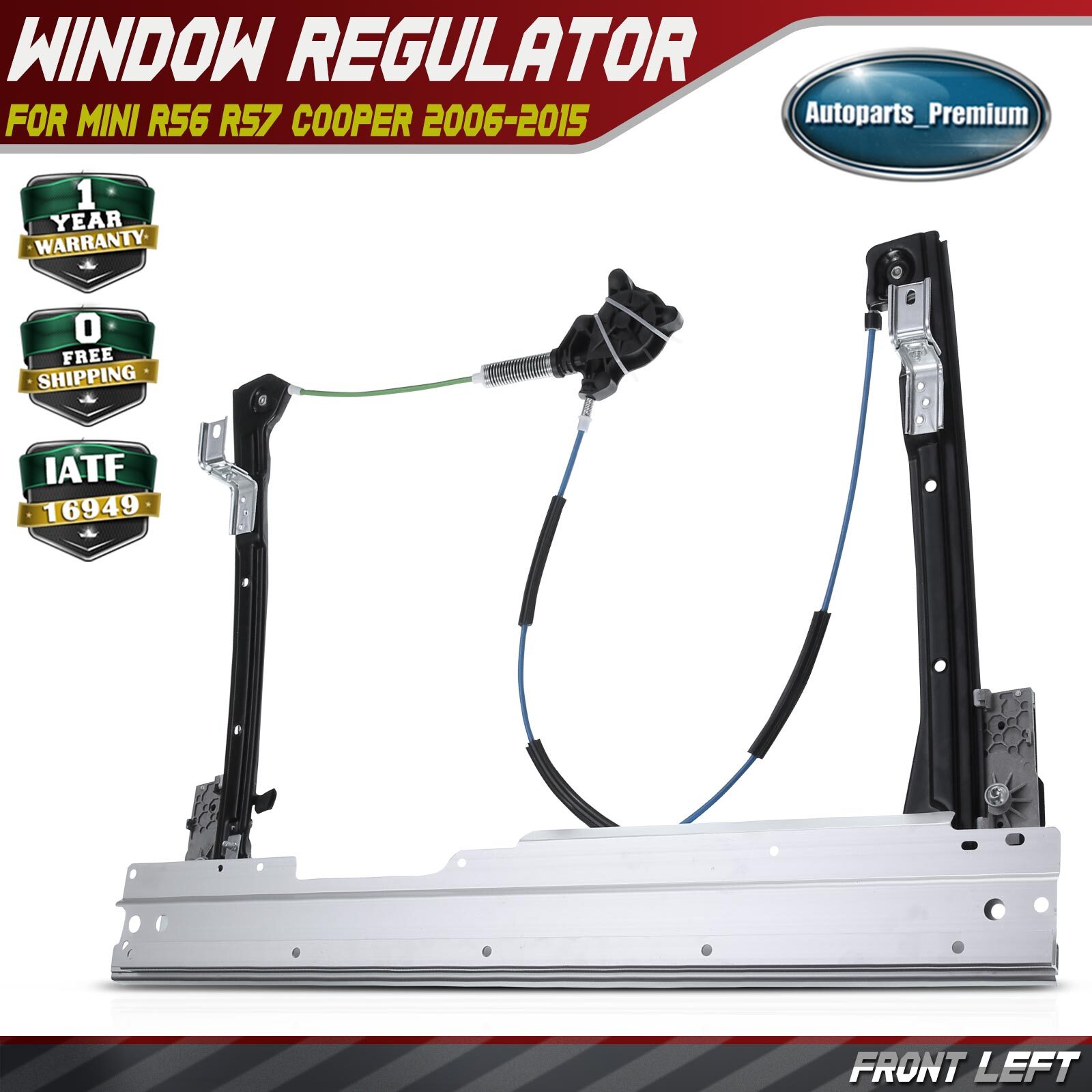 Power Window Regulator without Motor for Mini R56 R57 Cooper Front ...