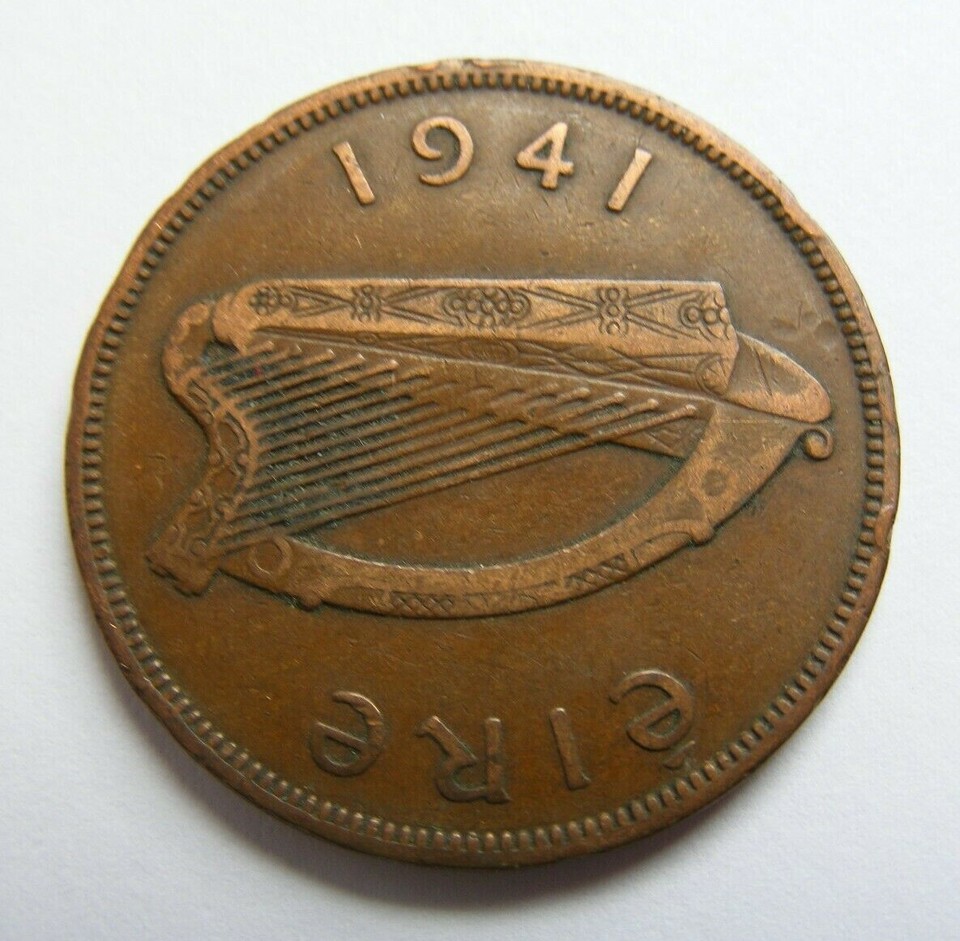 1941 Irish One Penny Coin Old Ireland 1d Hen And Chicks | eBay