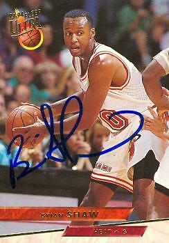 Brian Shaw autographed Basketball Card (Miami Heat) 1993 Fleer Ultra ...