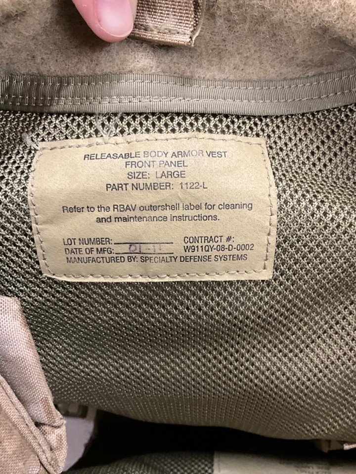 Specialty Defense Systems AOR1 RBAV Size Large | eBay