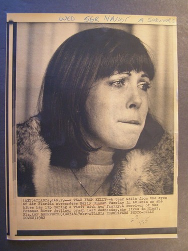AP Wire Press Photo Kelly Duncan on Air Florida Jet that crashed ...
