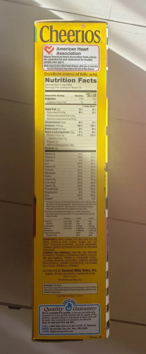 Cheerios Box Side