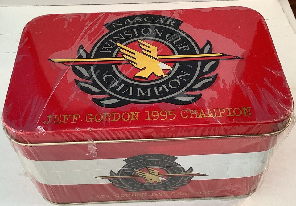 NEW 1995 JEFF GORDON WINSTON CUP CHAMPION METAL COLLECTOR CARDS In Tin ...