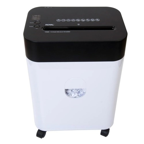Royal Shredder Micro-Cut Paper Shredder, 14-Sheet, Black/White | eBay