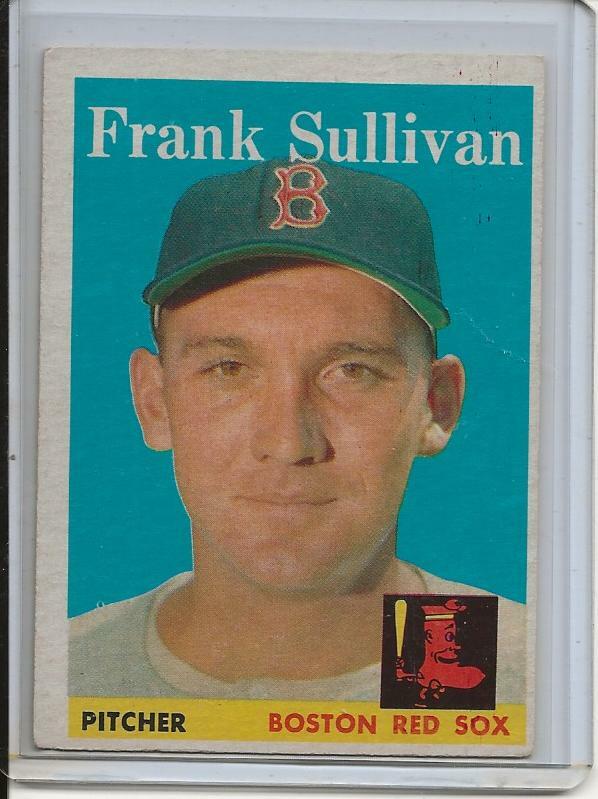 1958 Topps Baseball Card Frank Sullivan Pitcher Boston Red Sox Near ...