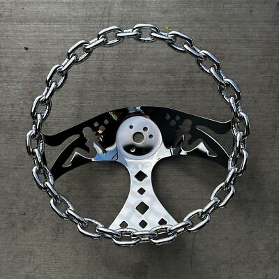 Factory Second 11" Polished Chain Steering Wheel Mudflap Girls -3 Hole ...