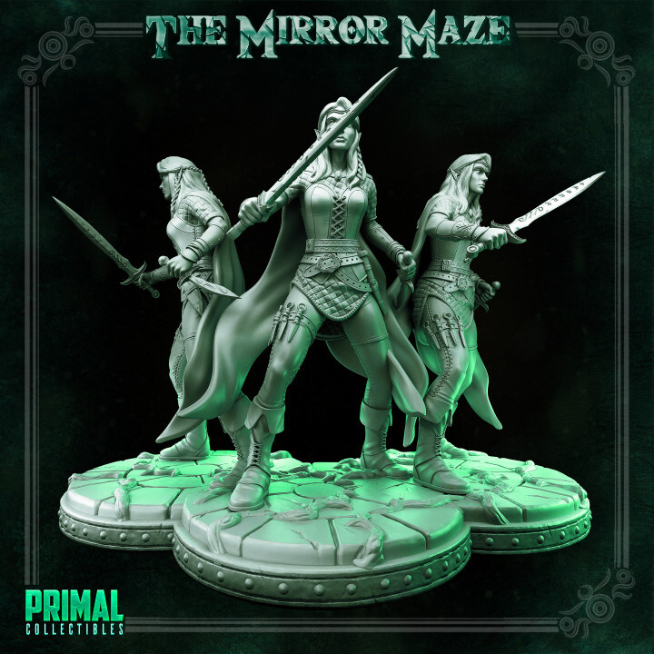 DnD Elves Mirror Maze Pack Mini 32mm Scale TTRPG | eBay UK