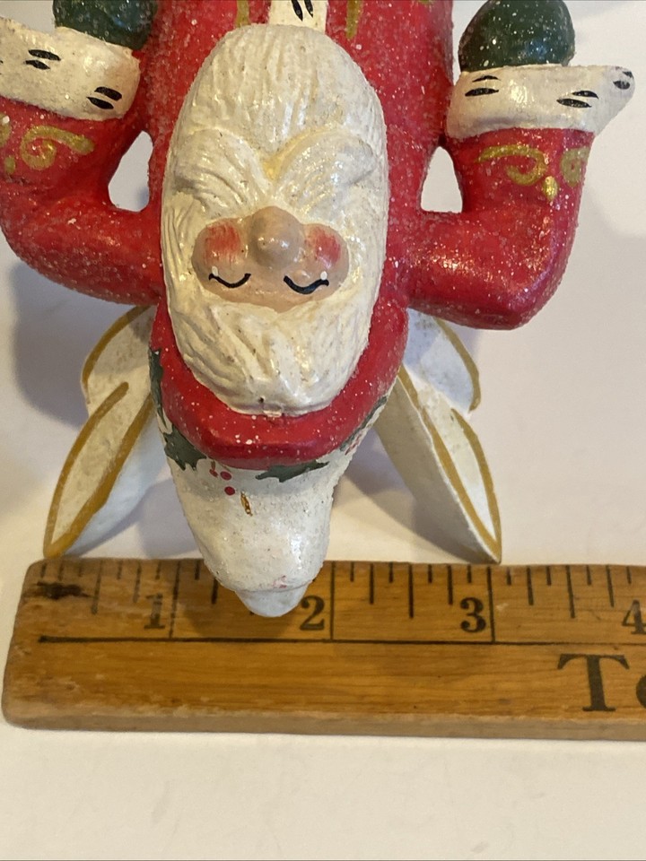 Vtg ‘00 House Of Hatten Denise Calla Santa Holly Fairy Folk Art ...