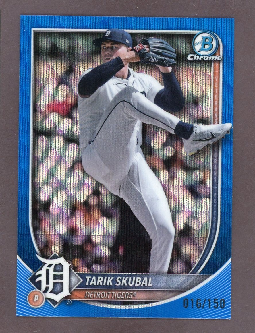 2025 Bowman Chrome BLUE WAVE 016/150 Tarik Skubal Detroit Tigers | eBay