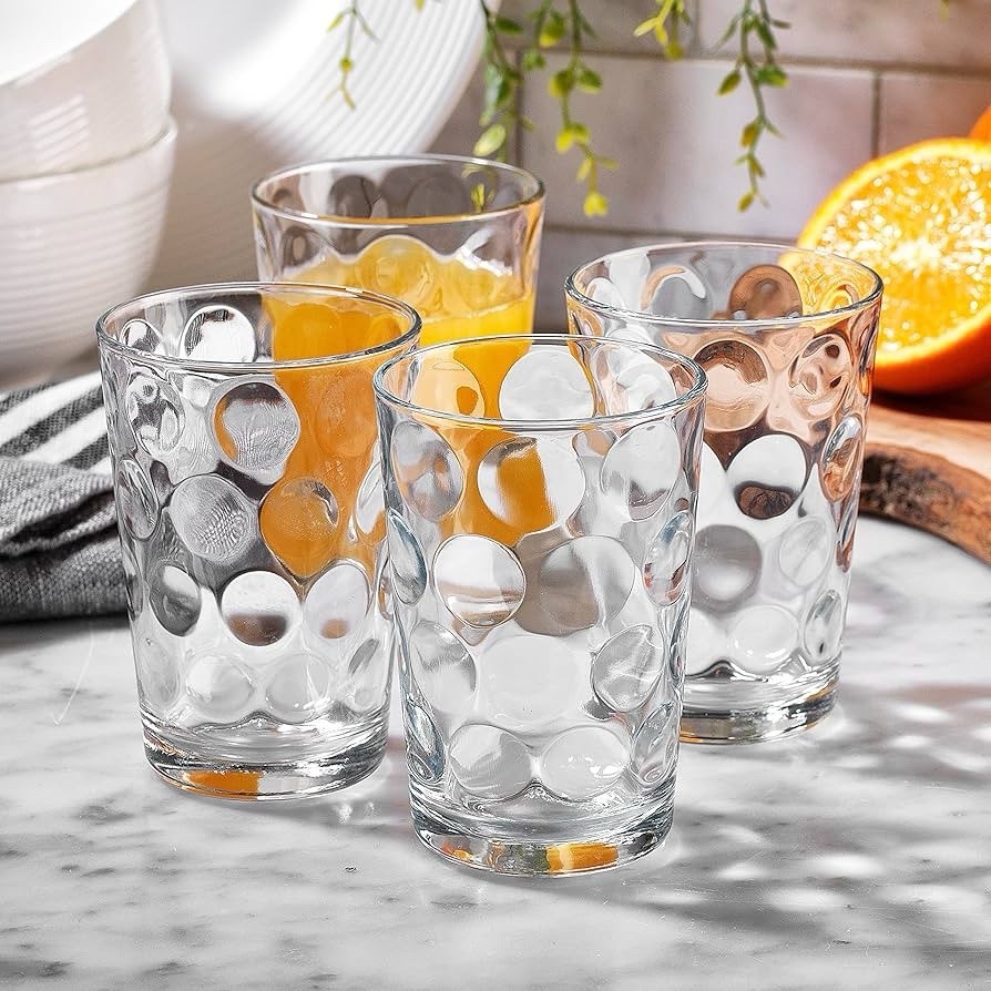 Home Essentials Drinking Glasses Set of 10 Juice Glass Cups, 7 oz ...