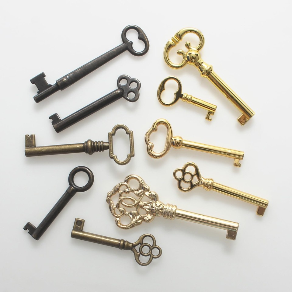 10-Keys Universal Replacement Skeleton Keys Kit,Skeleton Key Set for ...