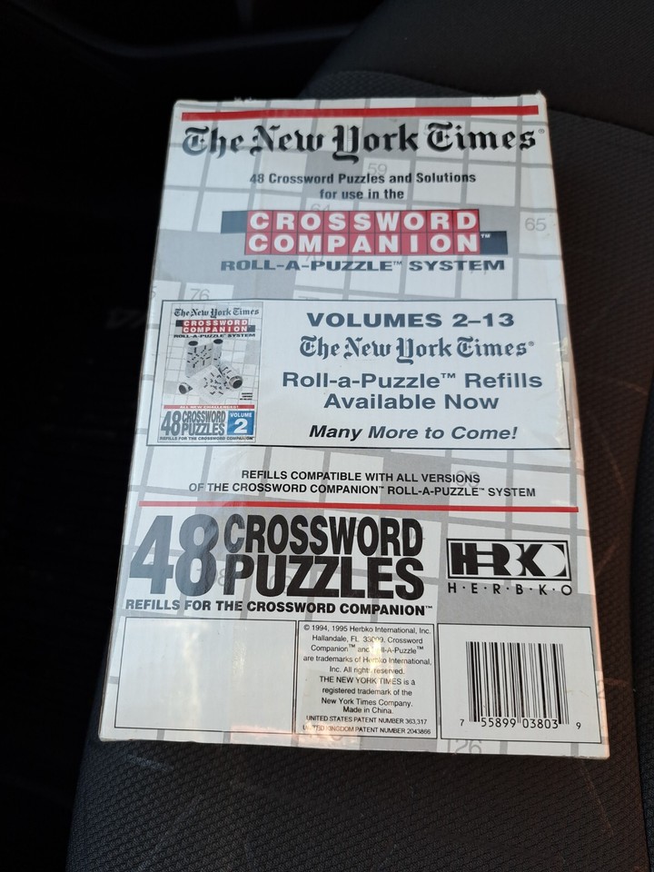 The New York Times Crossword Companion Roll-A-Puzzle Refill 48 Volume 3 ...
