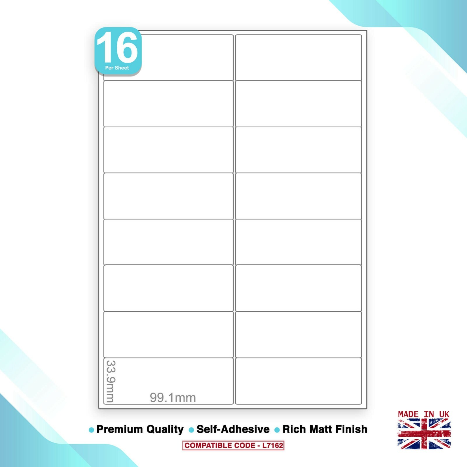 Address A4 Labels Self Adhesive White Sheets Sticker Paper Laser ...