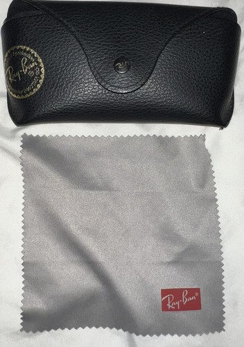 Ray-Ban Leather Black Case With Cleaning Cloth | eBay