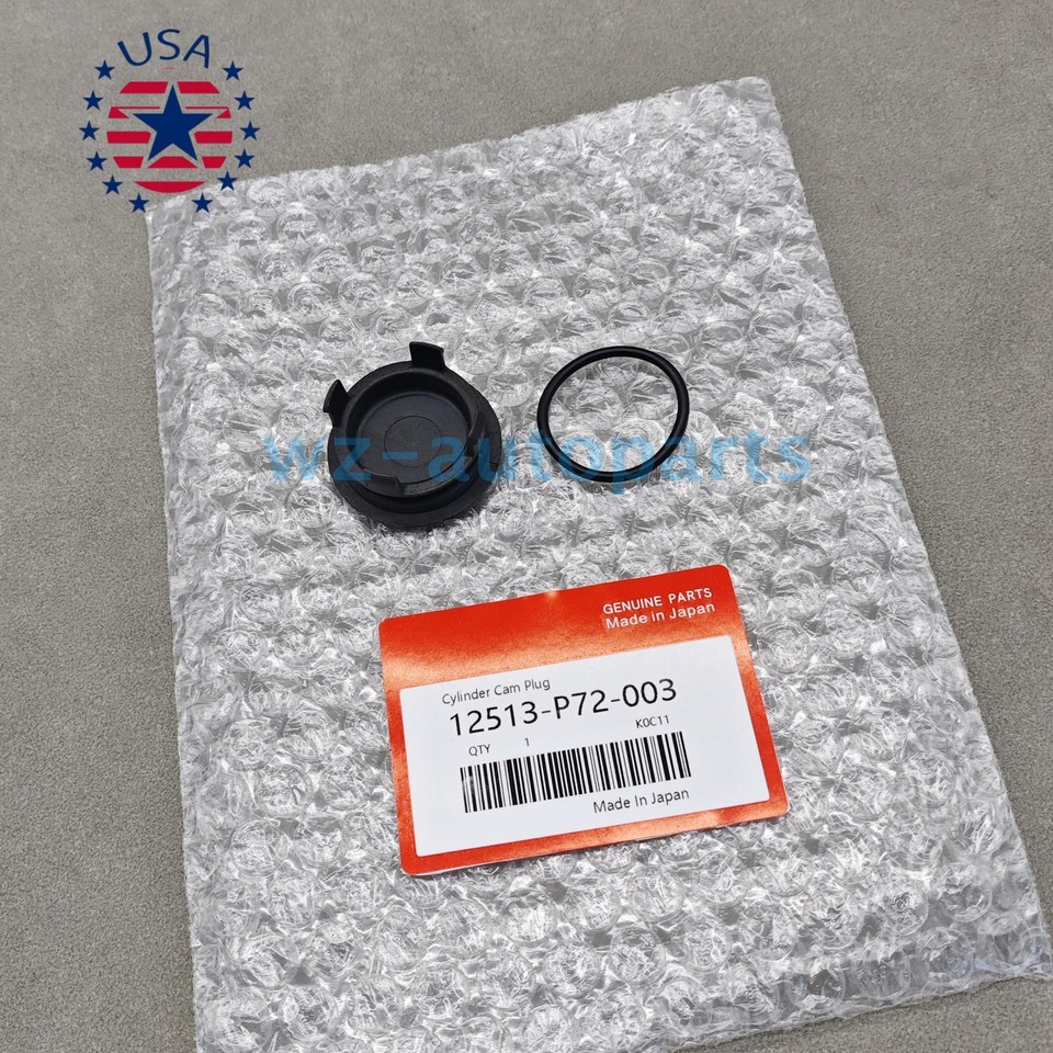 OEM 12513-P72-003 Cylinder Head Rear Cam Plug Cap with Seal Fits Honda ...