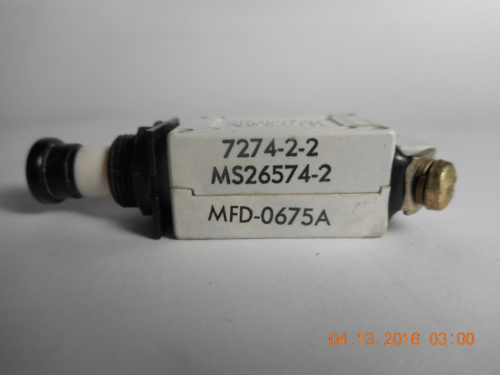 Klixon 2 Amp Aircraft Circuit Breaker 7274-2-2 or Ms26574-2 for sale ...