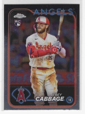 2024 Trey Cabbage Topps Chrome RC Rookie Card Los Angeles Angels #226 ...