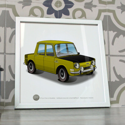 Poster Simca 1000 Rallye 2 verte SIMCA voiture ancienne | eBay