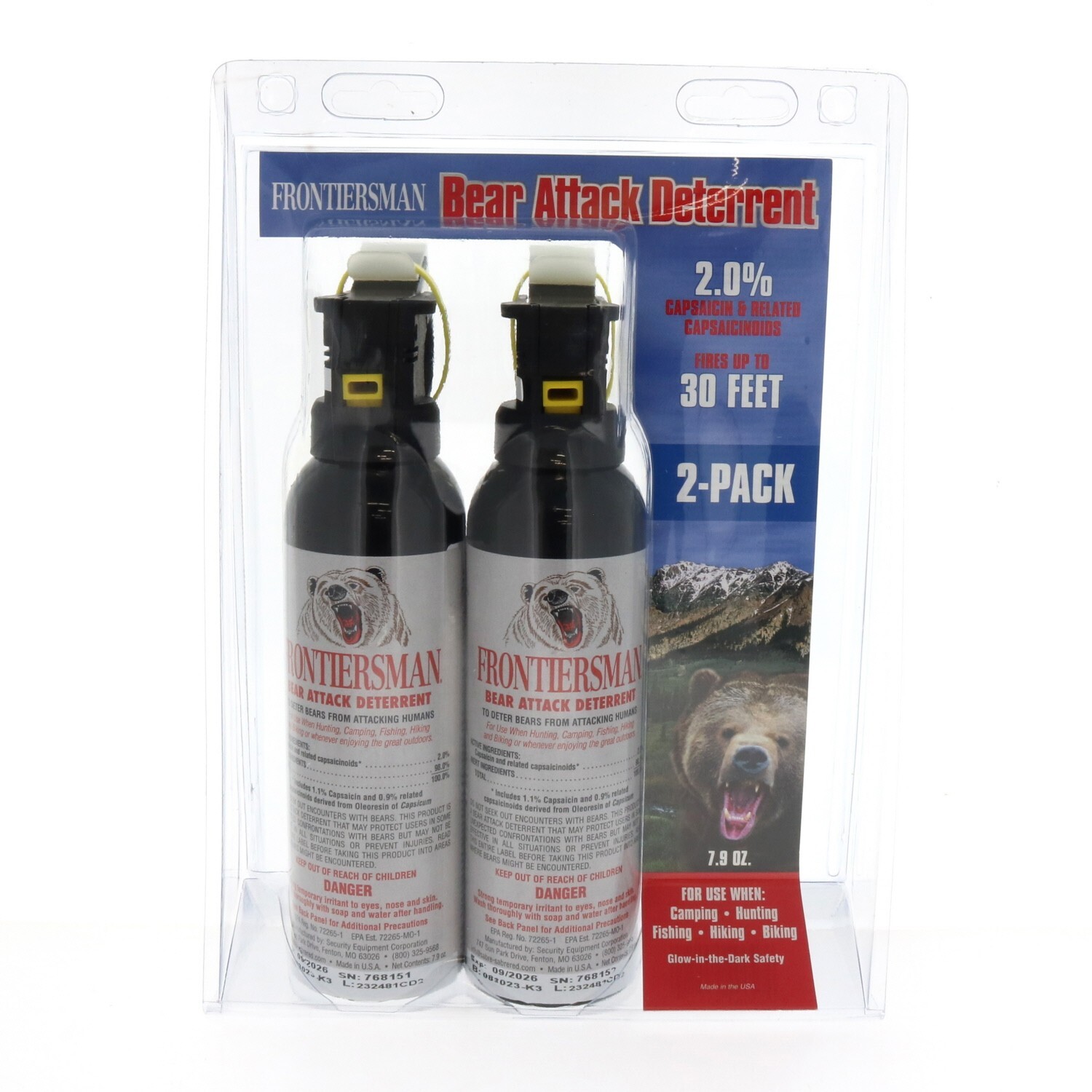 SABRE Frontiersman Bear Sprays, 7.9 oz - Pack Of 2 for sale online | eBay