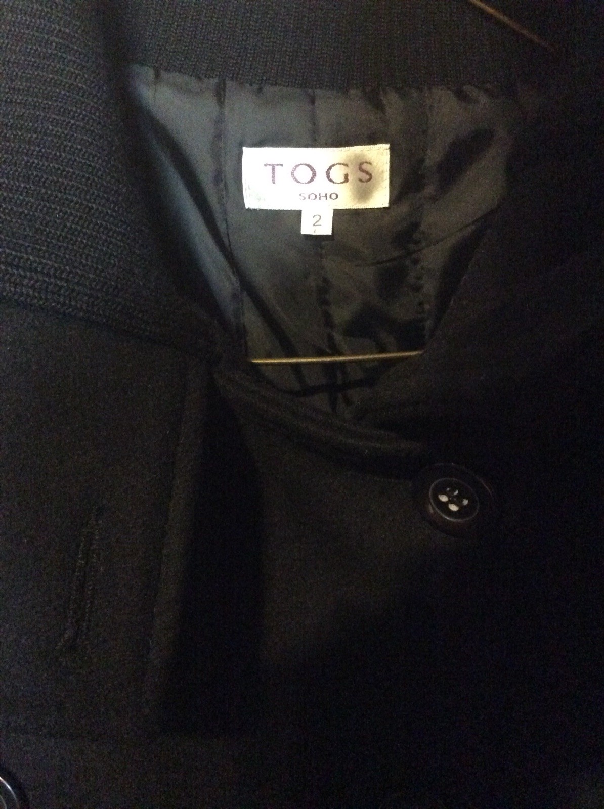 Womens Togs Soho Fashion Short Coat Black Size 2 | eBay