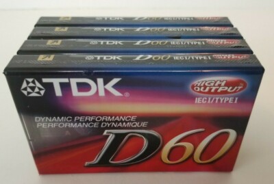 TDK D60 High Output Blank Audio Cassette Tapes IECI/Type I Lot of 4 | eBay