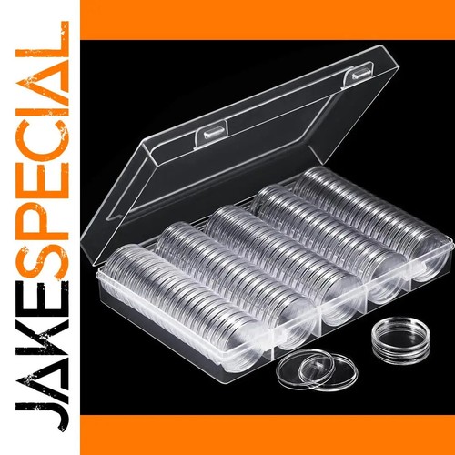 100 Clear Coin Capsules for 27mm/30mm Coins | eBay