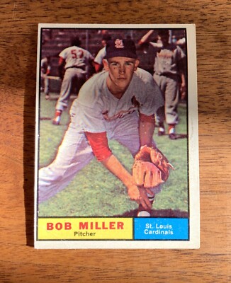 1961 Topps #314 BOB MILLER EX St. Louis Cardinals Baseball Card | eBay