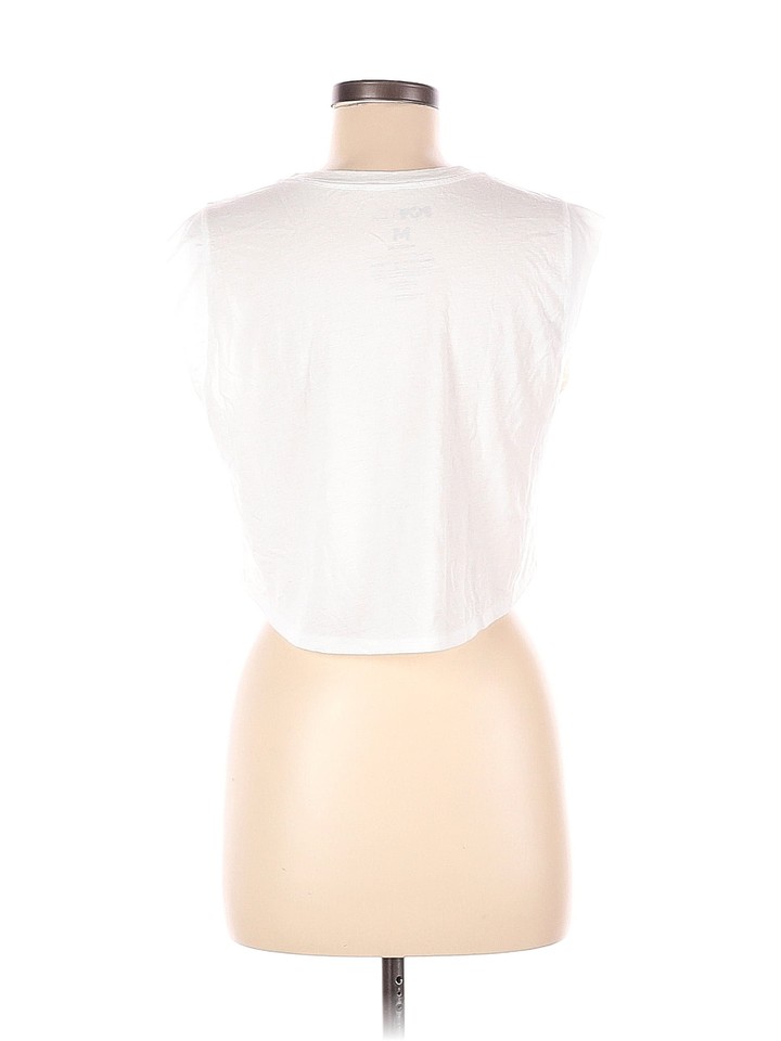 Popflex Women White Sleeveless T-Shirt M | eBay