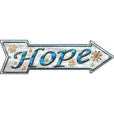 Hope Novelty Metal Arrow Sign Directional 17" x 5" Wall Decor | eBay