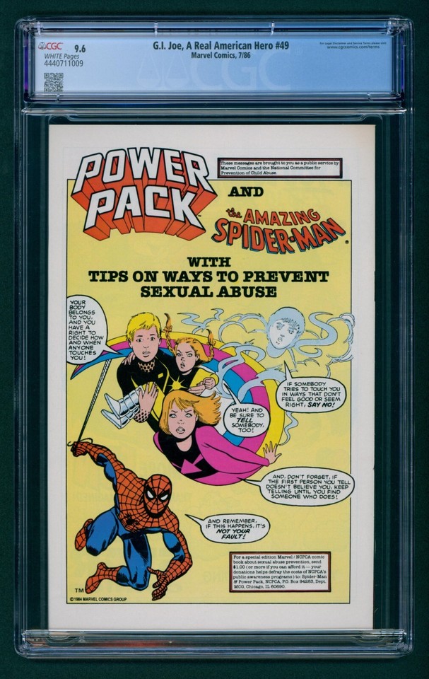 G.I. Joe #49 (1986) CGC 9.6 White! 1st Appearance of Serpentor! Mike ...