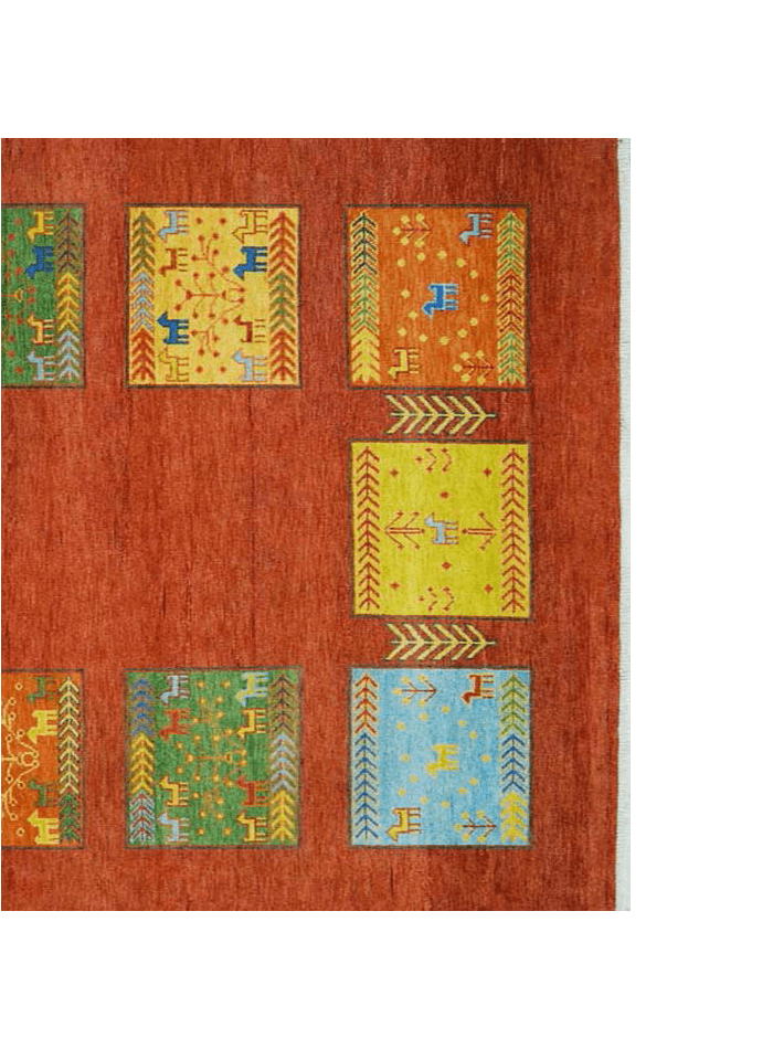 Hand-Knotted Multicolor Traditional Tribal Gabbeh Area Rug | Handmade ...