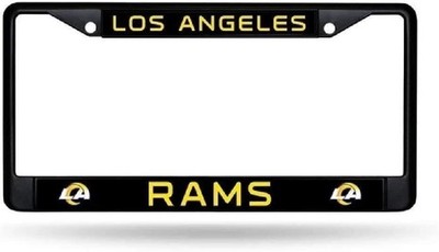 Los Angeles Rams Premium Black Metal License Plate Frame Tag Cover ...