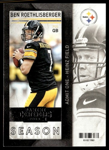 2013 Panini Contenders Ben Roethlisberger Pittsburgh Steelers #89 | eBay