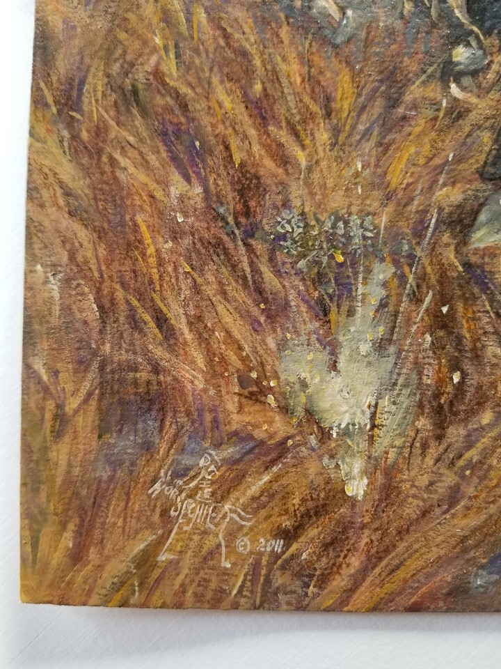 Custer's Knoll, The Last Stand Hill - Daniel Horsechief Original Oil ...
