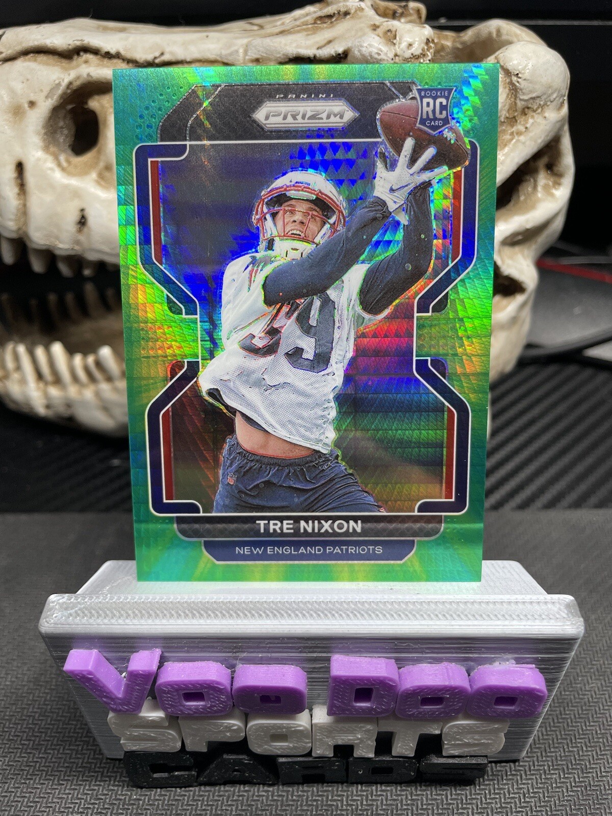 Tre Nixon 2021 Prizm Hyper Green /175 SP #428 Rookie New England ...