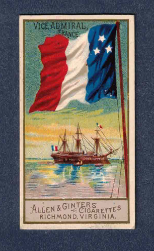 VICE ADMIRAL, FRANCE 1886 N17 Allen & Ginter Naval Flags | eBay