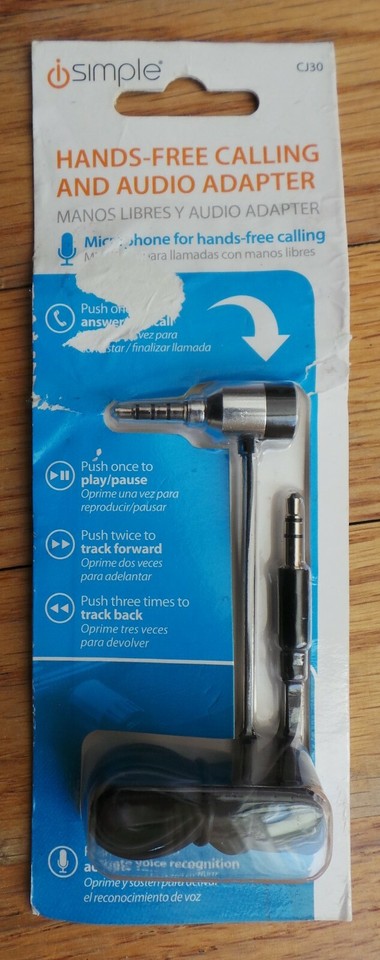 iSimple CJ30 HANDS FREE CELL PHONE Car Radio Aux Adapter Android iPhone ...