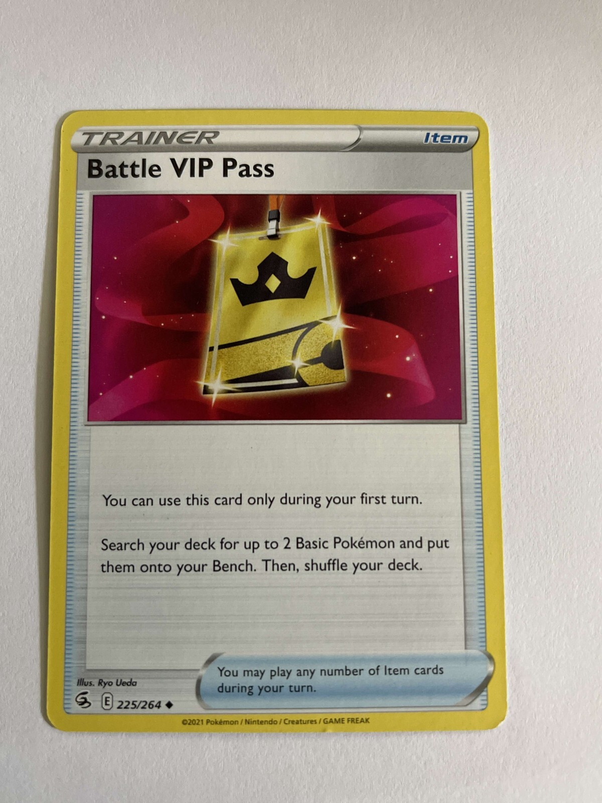 Pokemon Fusion Strike - Battle VIP Pass - 225/264 - Uncommon Non Holo ...