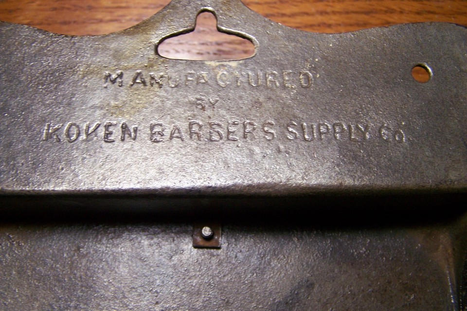 Cast Iron KOKEN barber shop token/ticket holder-wall mount- broken rear ...