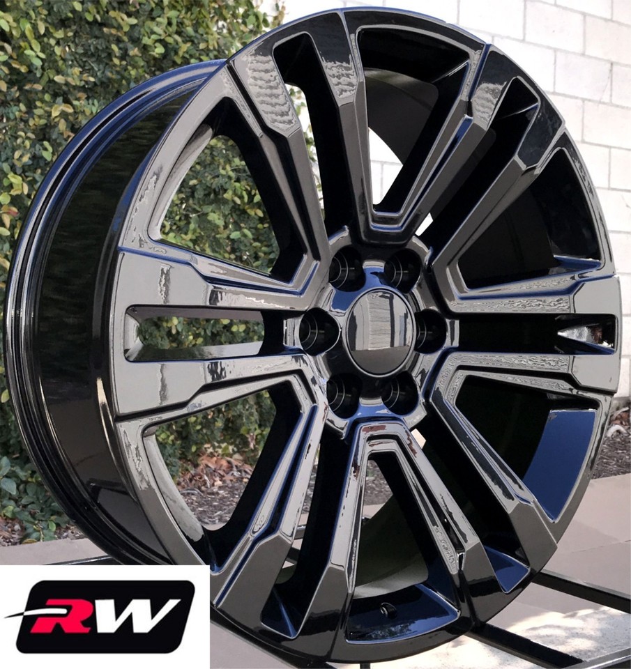 22 x9" inch GMC Sierra 1500 OE Replica Denali Wheels 2017 2018 Gloss ...