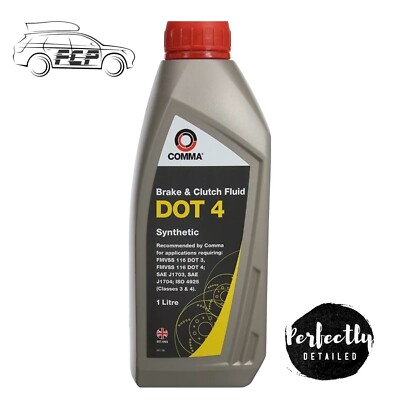 Comma - DOT 4 Synthetic Brake & Clutch Fluid Ideal for ABS Systems ...