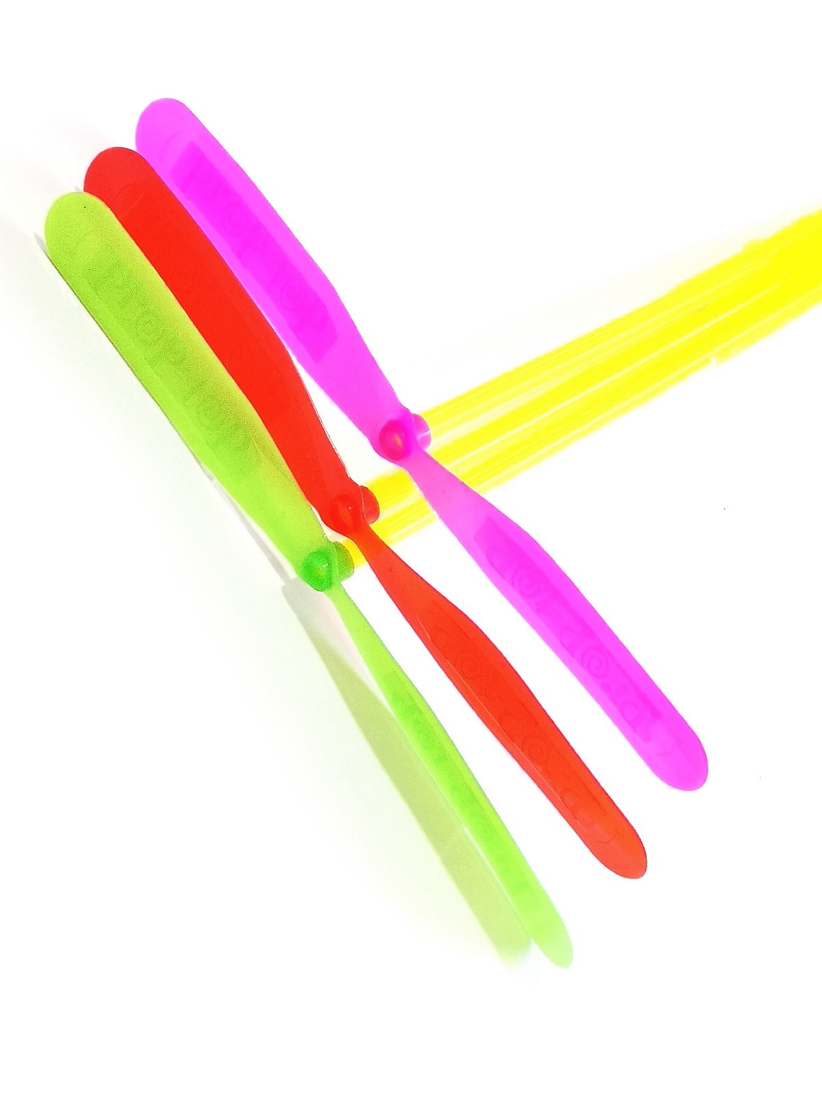 2pcs Hand Rubbing Bamboo Dragonfly Helicopter Propeller Fly Funny Kids ...