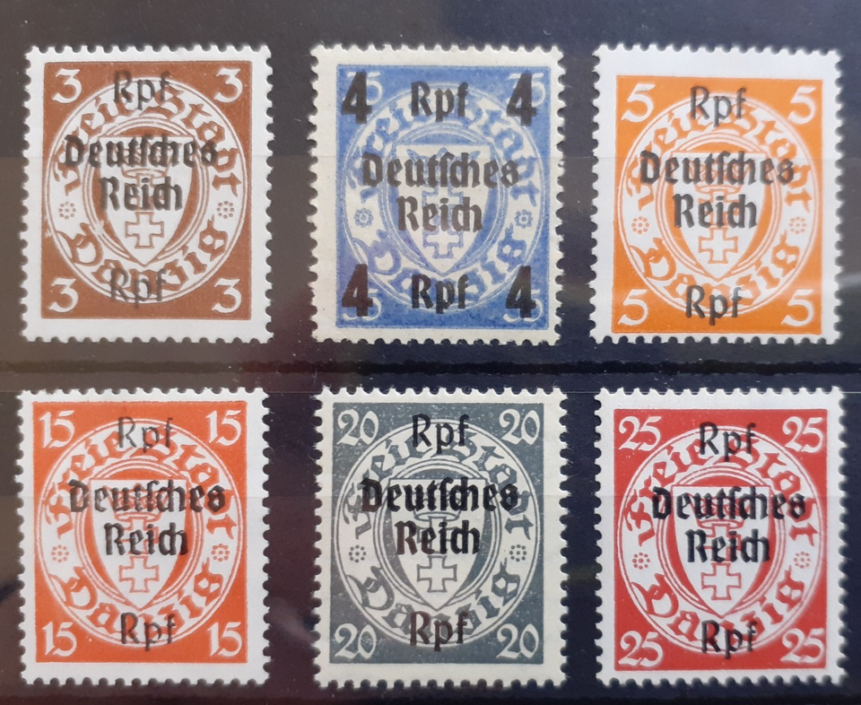 German 1939 Danzig Overprint Stamps MH. | eBay UK