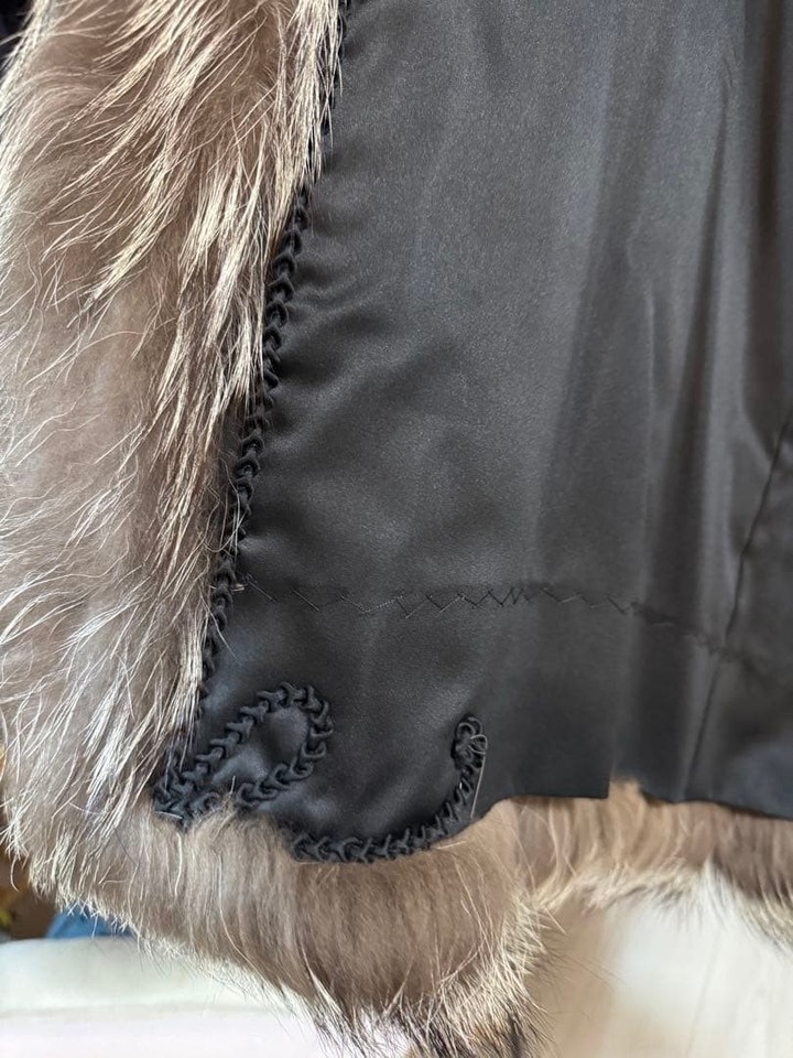 Saga Mink Real Fur coat Gold Saga Silver Fox Top quality Long sleeves ...