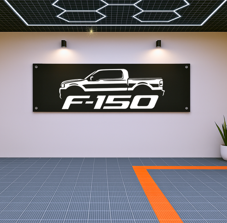Ford F-150 Flag Banner 71x24" – Garage or Man Cave Wall Decor for Truck ...
