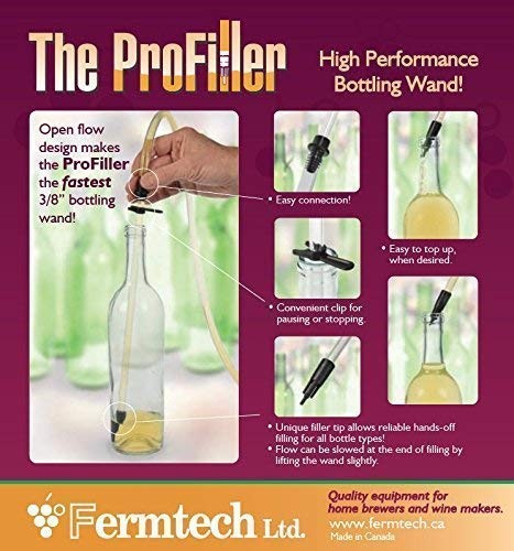 Fermtech Pro Filler with 6.5 Feet of Food Safe NSF-51 Certified Tubing ...